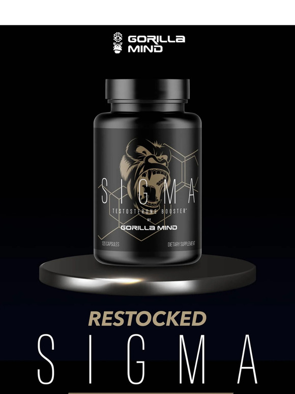 Gorilla Mind: Restocked: Sigma – Testosterone Booster | Milled