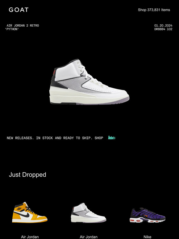 GOAT: [SEED] Just Dropped: Air Jordan 2 Retro 'Python' | Milled