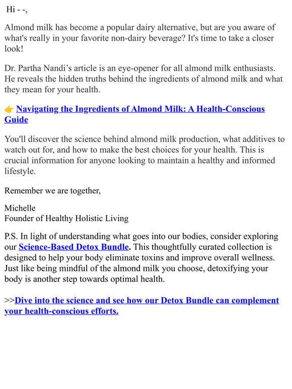 Healthy Holistic Living: Almond milk warning ⚠️ | Milled