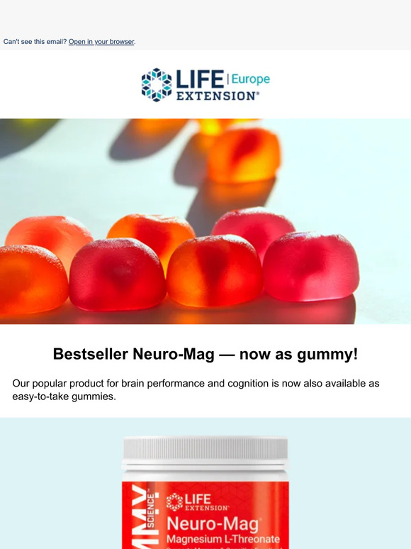 Life Extension: Bestseller Neuro-Mag — now as gummy! | Milled
