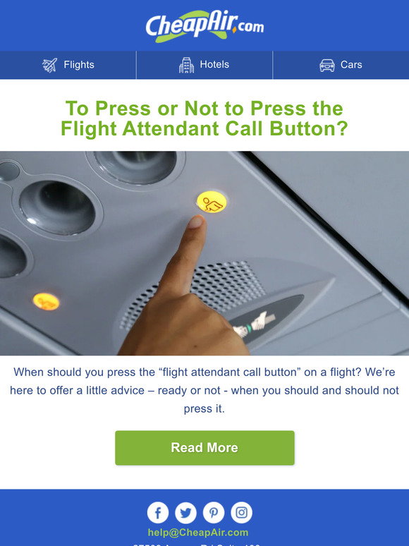 CheapAir.com: Flight Attendant Call Button: When Should You Use It ...