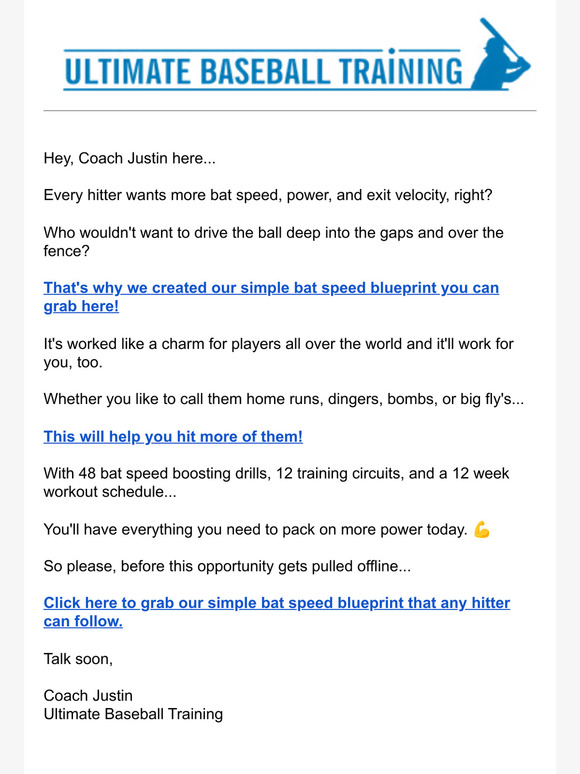 Ultimate Baseball Training: ⚾️ Grab Our Simple Bat Speed Blueprint | Milled