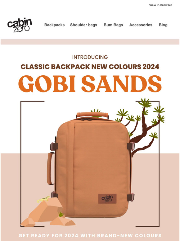 CabinZero: 🌵🏜️Get Ready for Adventure with our New GOBI SANDS Colour ...