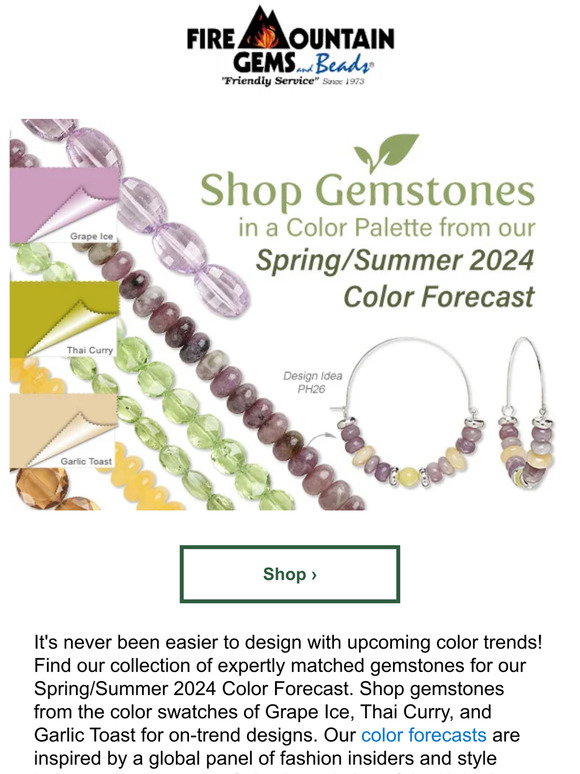 Fire Mountain Gems: Find Gemstones Matched to Our Spring/Summer 2024 ...
