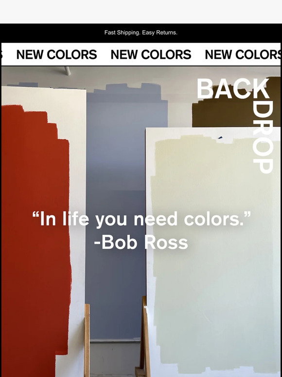 Backdrop: "IN LIFE YOU NEED COLORS" - Bob Ross🎨 | Milled