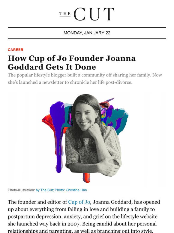 The Cut: How Cup of Jo Founder Joanna Goddard Gets It Done | Milled