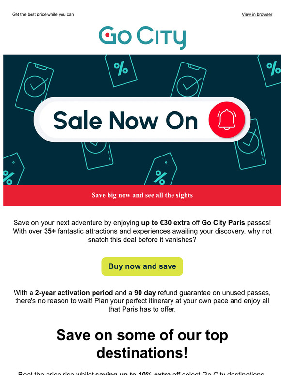 Go City: 🎉 Act now and save! Enjoy up to €30 extra off - offer expires soon! | Milled