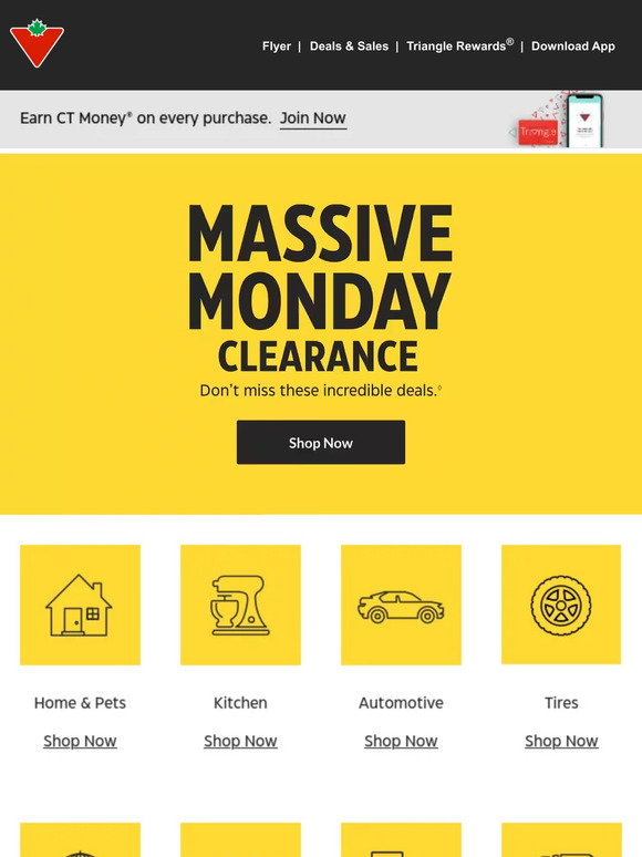 Canadian Tire: Happy Monday—fresh deals are here. | Milled