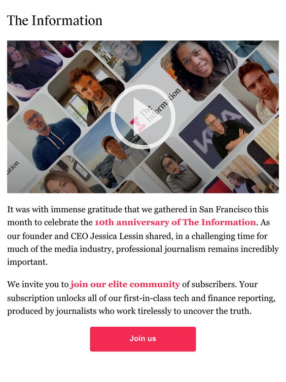 The Information: Celebrating the power of independent journalism | Milled