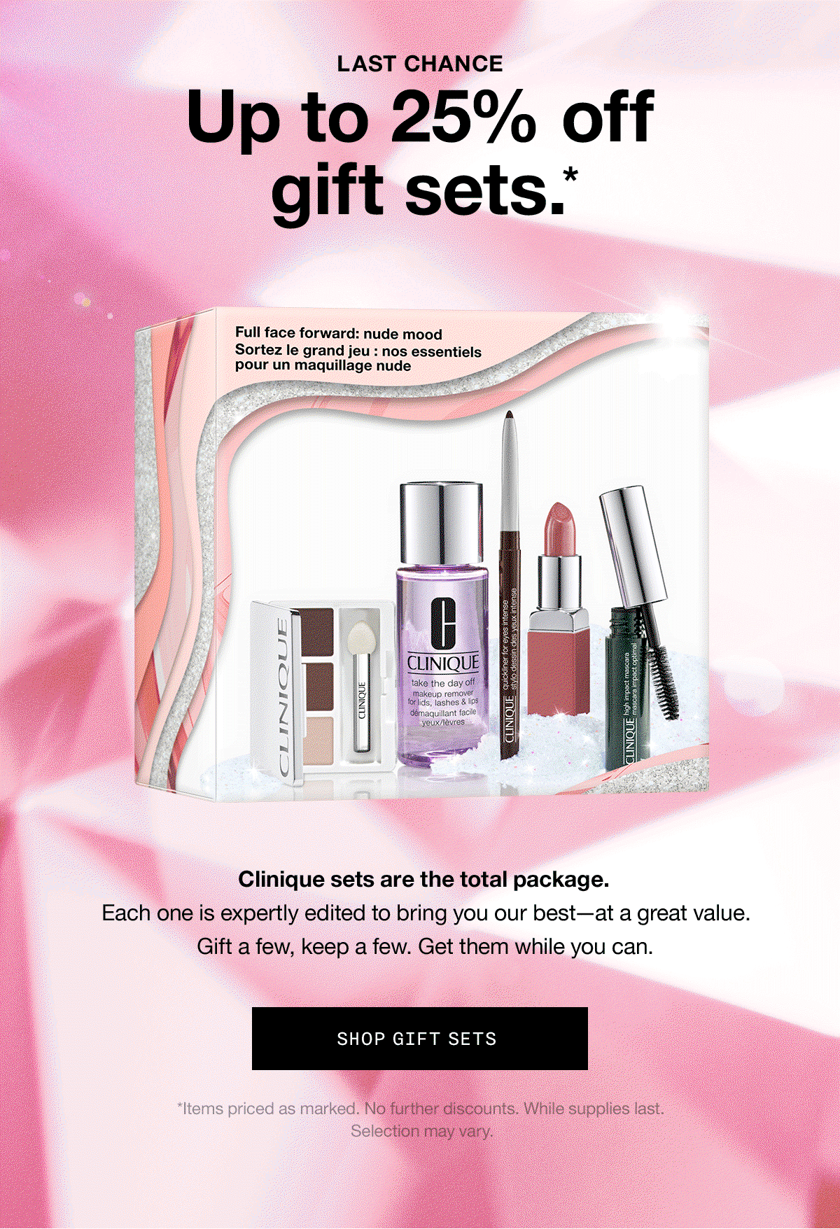 Clinique: You. Can't. Miss. This. Gift sets 25% off and going fast ...