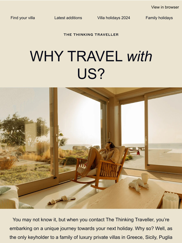 The Thinking Traveller: Four excellent reasons to book with The ...