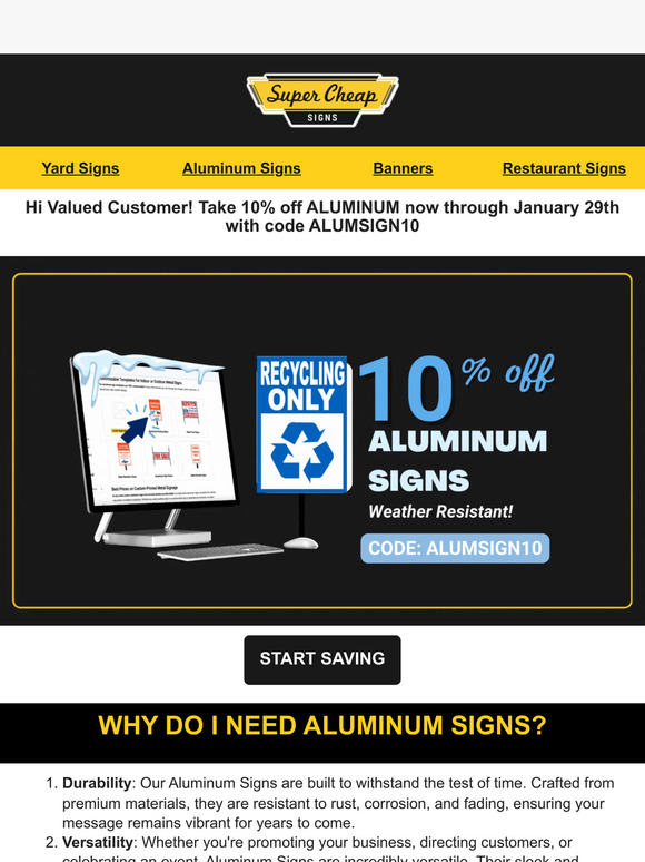 Super Cheap Signs (US): Exclusive offer inside! 🎉 | Milled