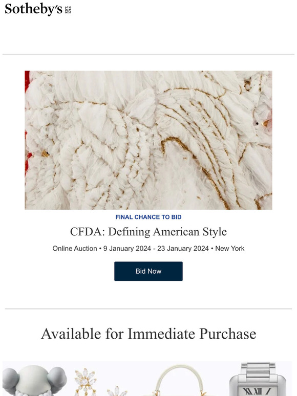 Sotheby's: CFDA: Defining American Style | Milled