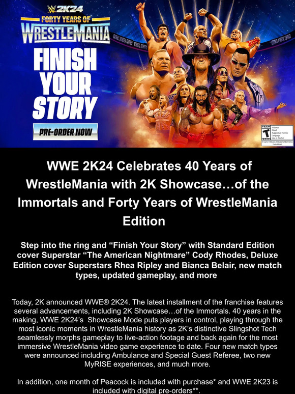 WWE Shop: WWE 2K24 COVER STARS AND NEW FEATURES REVEALED | Milled