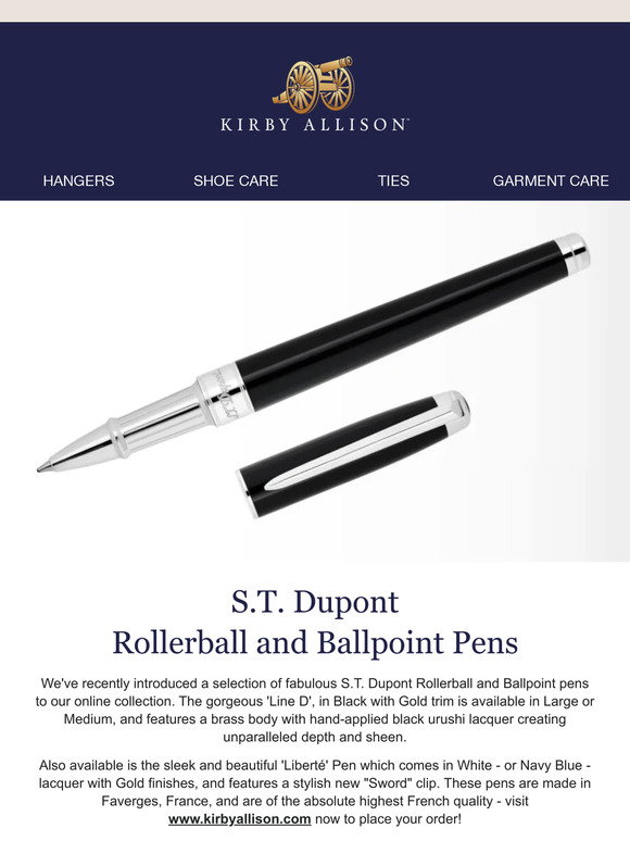 Kirby Allison: New S.T. Dupont Rollerball Pens | Milled