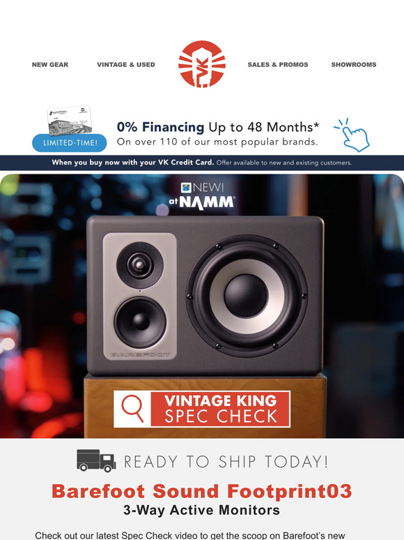 Vintage King Audio: New Barefoot Footprint03 Monitor Video | Milled