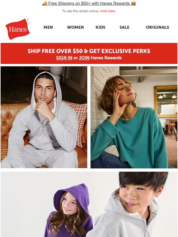 Hanes Email Newsletters: Shop Sales, Discounts, and Coupon Codes
