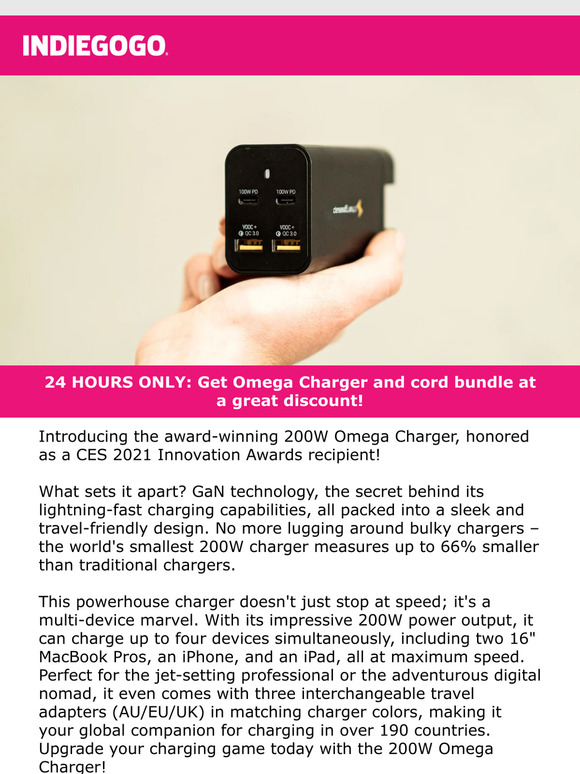 Indiegogo: Live NOW on Drops: Flash deal on Omega, the world's smallest ...