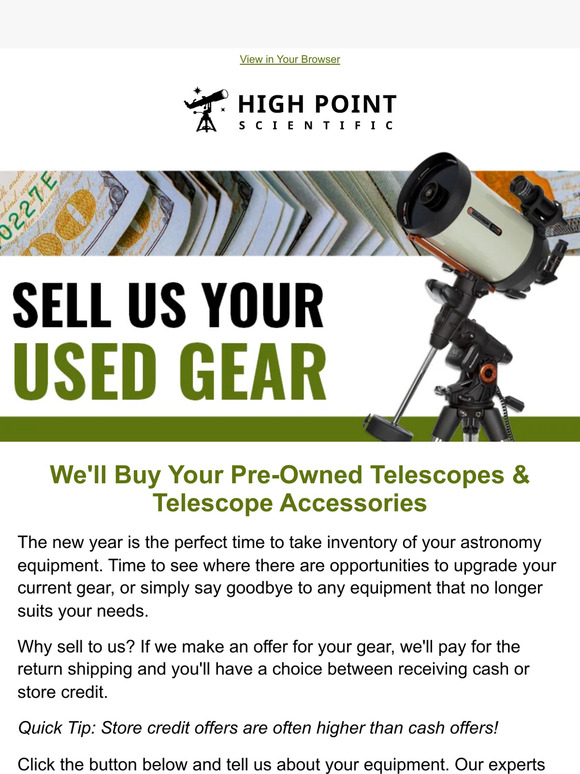 High Point Scientific: Sell Your Used Telescope & Astrophotography Gear ...