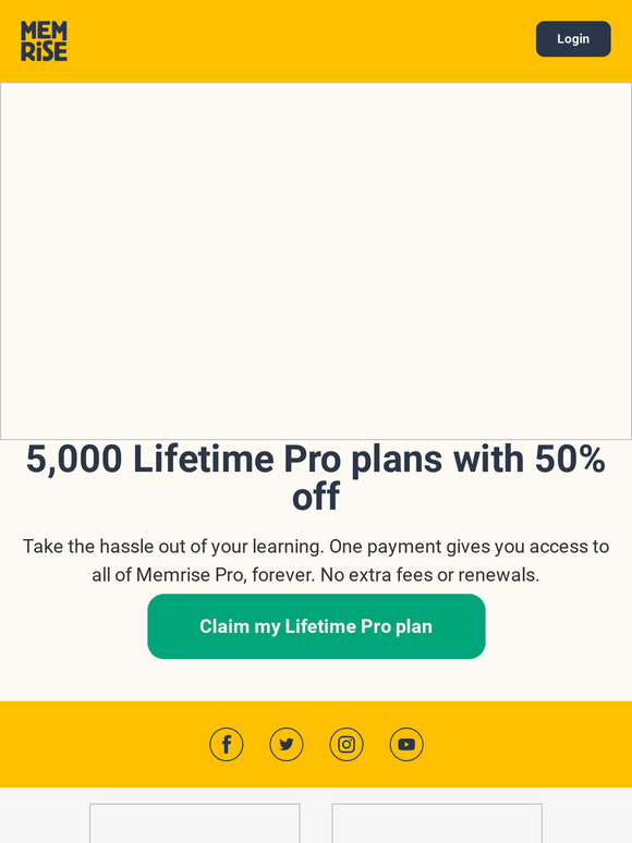 Memrise: 5,000 Lifetime Pro plans at 50% off. Get one while they last ...