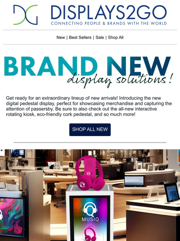 Displays2go: NEW: Digital Pedestals, Interactive Kiosks & More... | Milled