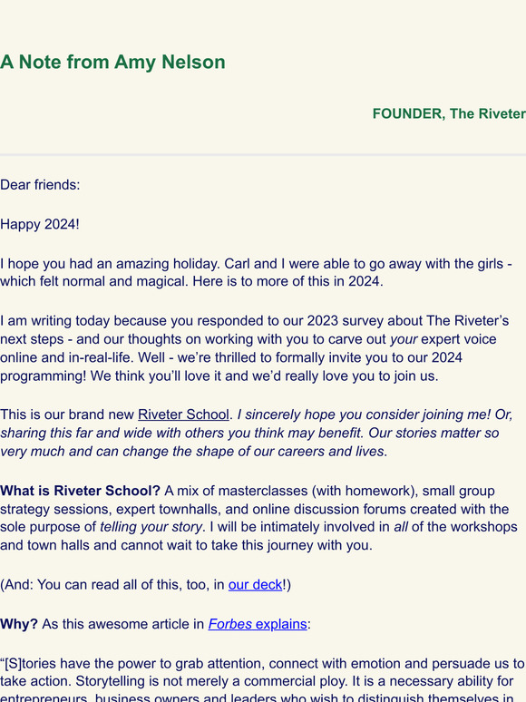 The Riveter: Invite from Amy: Building a Thought Leadership Platform ...