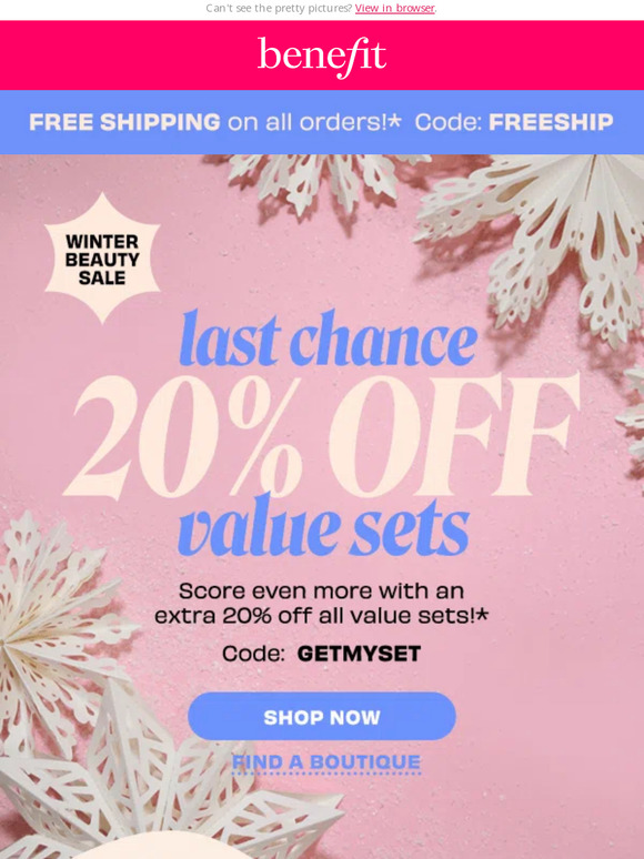 Benefit Cosmetics Email Newsletters: Shop Sales, Discounts, and Coupon ...