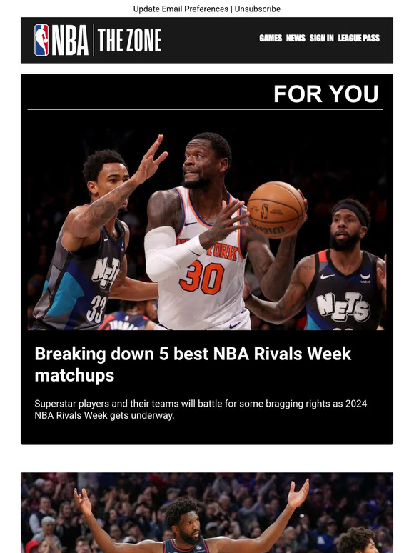 NBA Store: Breaking down 5 best NBA Rivals Week matchups | Embiid now ...