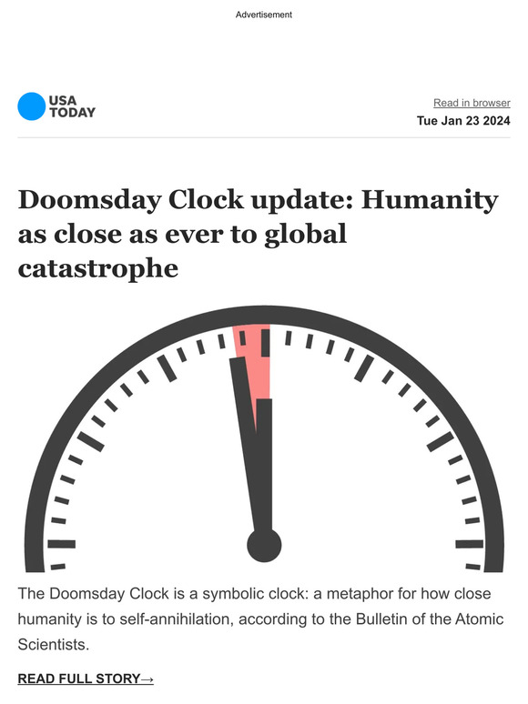 USA TODAY: Breaking: Humankind remains as close as ever to self ...