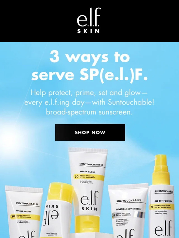 Elf Cosmetics: 3 ways to slay sun protection every day ☀️ | Milled