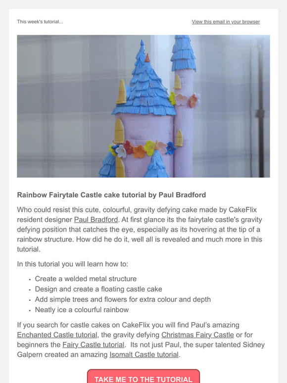 CakeFlix: Rainbow Fairytale Castle cake tutorial by Paul + Pricing ...