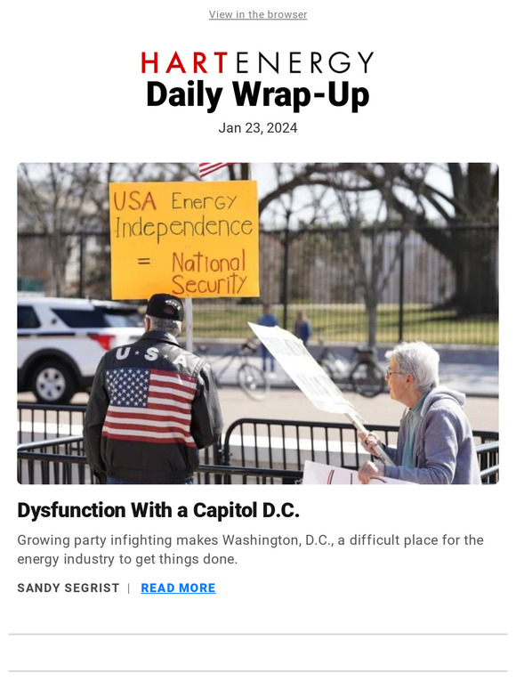 Hart Energy: Daily Wrap-Up: Dysfunction With a Capitol D.C.; Lathrop ...