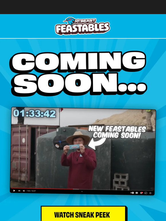 Feastables Email Newsletters: Shop Sales, Discounts, and Coupon Codes