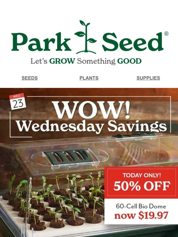 Park Seed: 50% OFF Park's Most Successful Seed-Starting System! | Milled