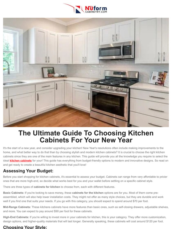 Nuform Cabinetry: The Ultimate Guide To Choosing Kitchen Cabinets For ...