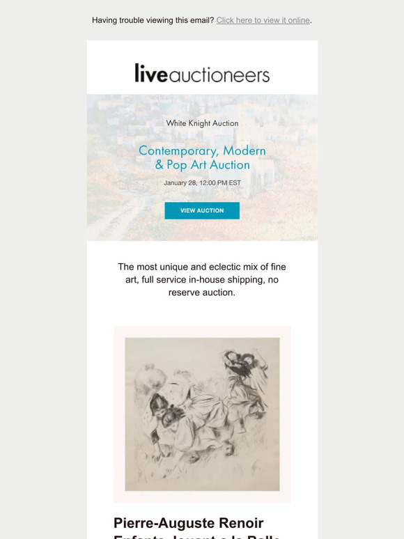 LiveAuctioneers: White Knight Auction | Contemporary, Modern & Pop Art ...