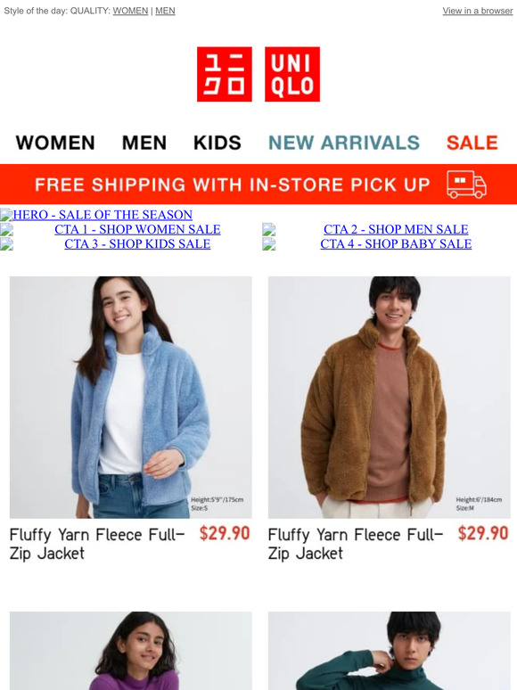 UNIQLO Email Newsletters: Shop Sales, Discounts, and Coupon Codes