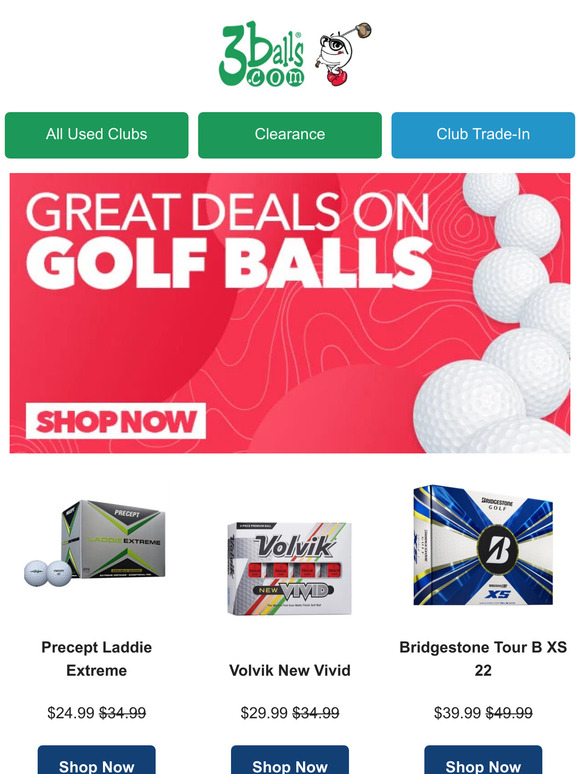 3balls: Golf Balls on Sale - Starting at $16.99 | Milled