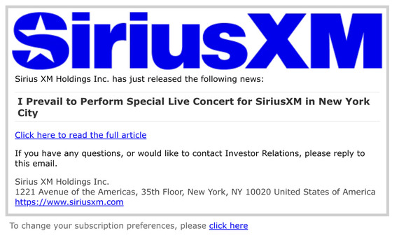 SiriusXM Canada: I Prevail to Perform Special Live Concert for SiriusXM ...