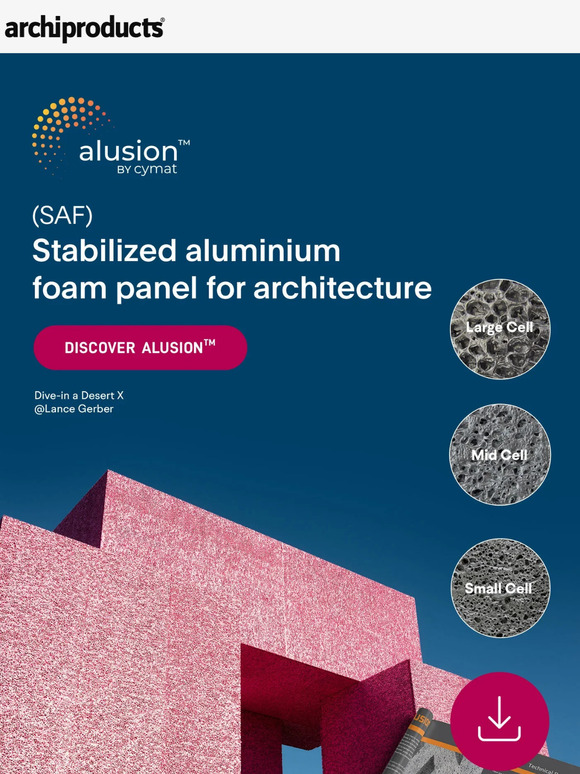Archiproducts: Stabilized aluminum foam panel Alusion for architectural ...