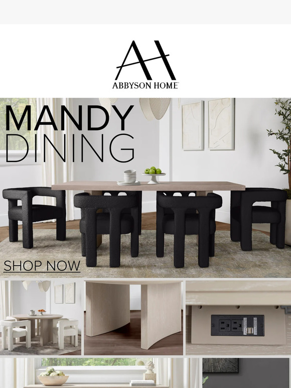 Abbyson: Feast your eyes on the Mandy Dining Collection | Milled