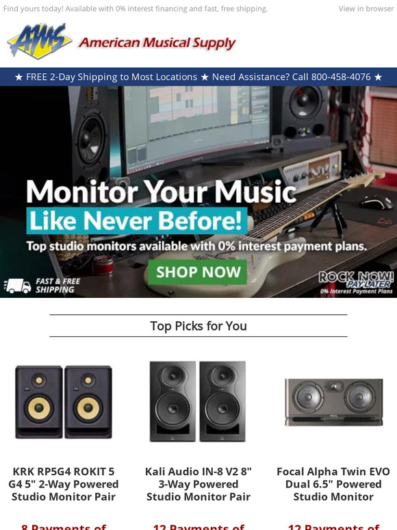American Musical Supply: STUDIO MONITORS ️ Pro Picks for Amazing Sound ...