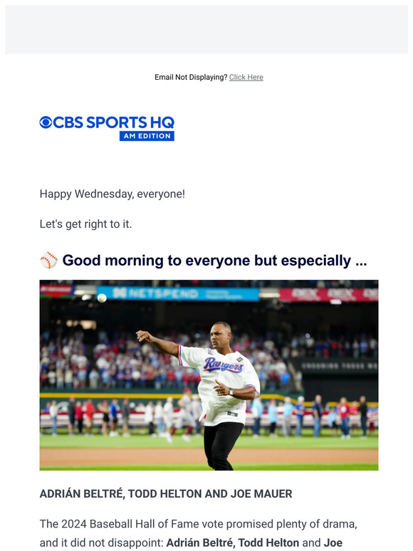 CBS Sports: Baseball HOF reveals 2024 class | Bucks explore coaching ...