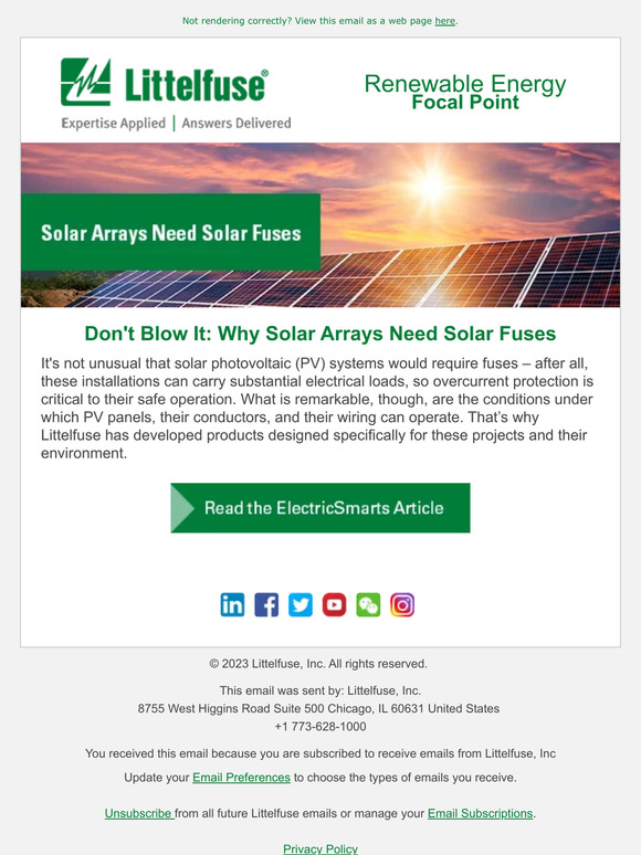 Littelfuse: Article: Don't Blow It -- Why Solar Arrays Need Solar Fuses ...