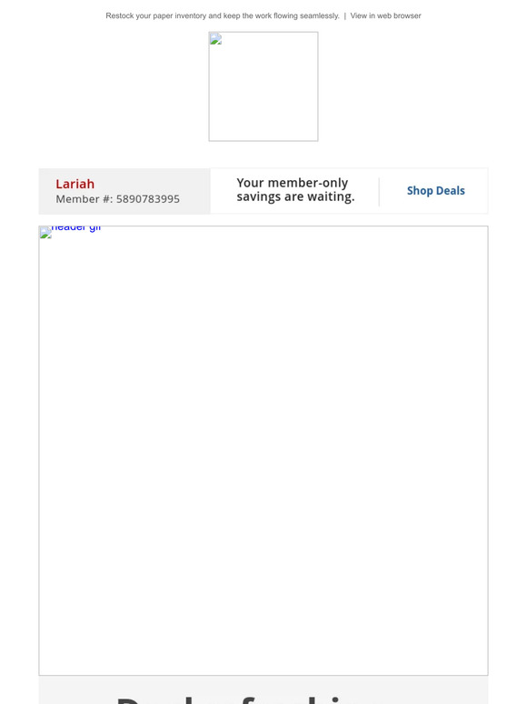 Office Depot: Lariah, Paper supplies getting scarce? We've got you ...