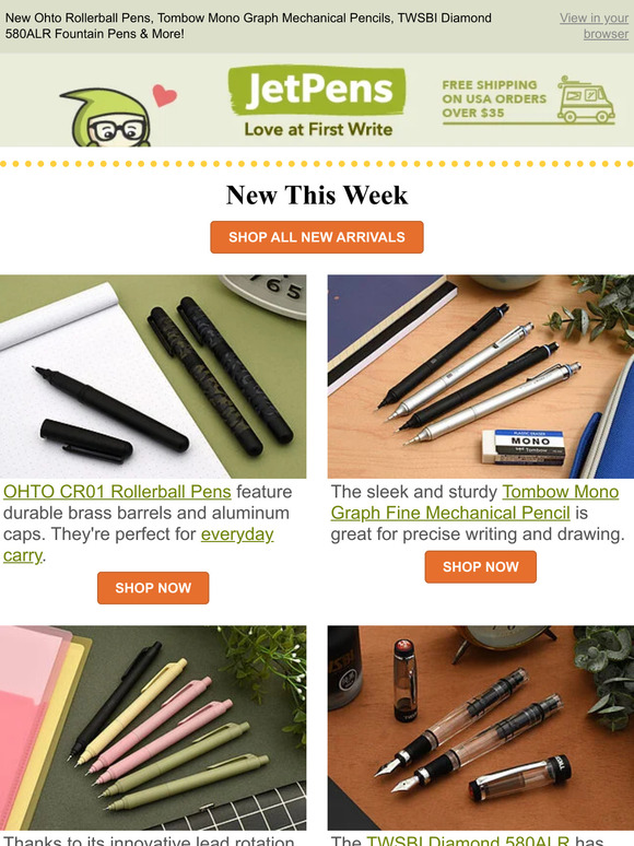 JetPens: New Ohto Rollerball Pens, Tombow Mono Graph Mechanical Pencils ... JetPens: New Ohto Rollerball Pens, Tombow Mono Graph Mechanical Pencils ...