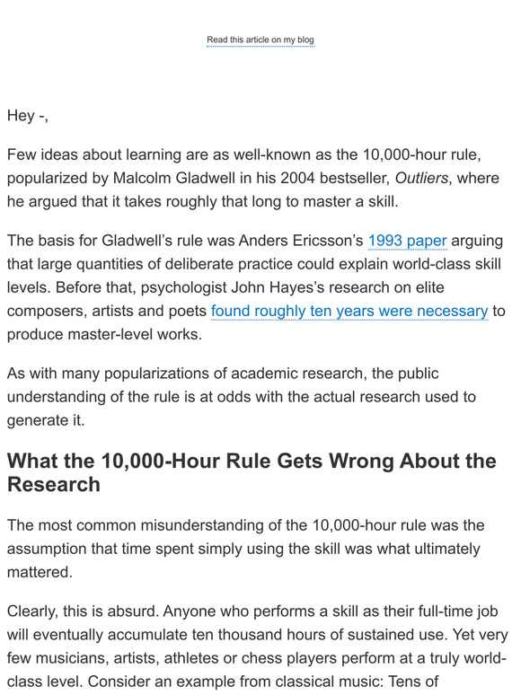 Scott Young: The 10,000-hour rule is a myth | Milled