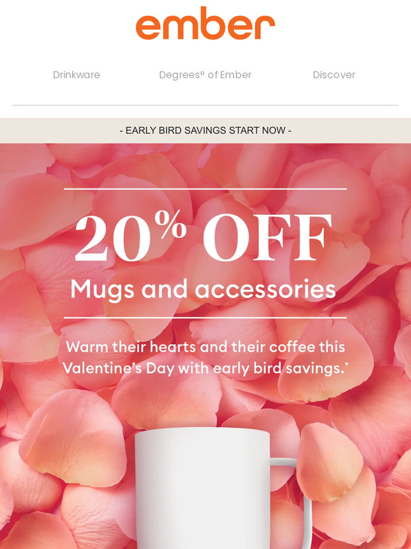 Ember: 20% OFF Mugs and More for Valentine's Day | Milled