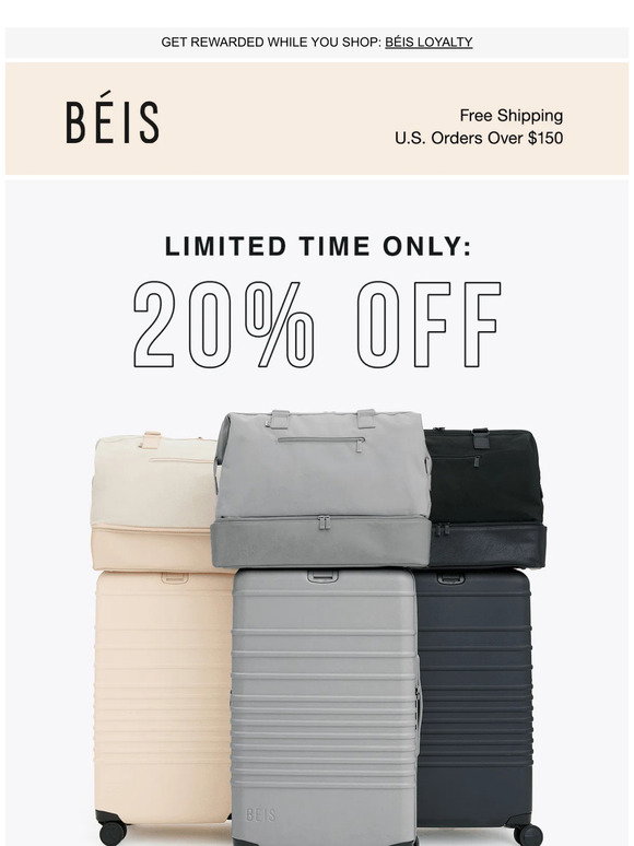Beis: Surprise! 20% OFF promo inside… | Milled