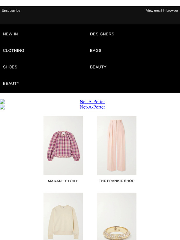 Net-A-Porter Email Newsletters: Shop Sales, Discounts, and Coupon Codes